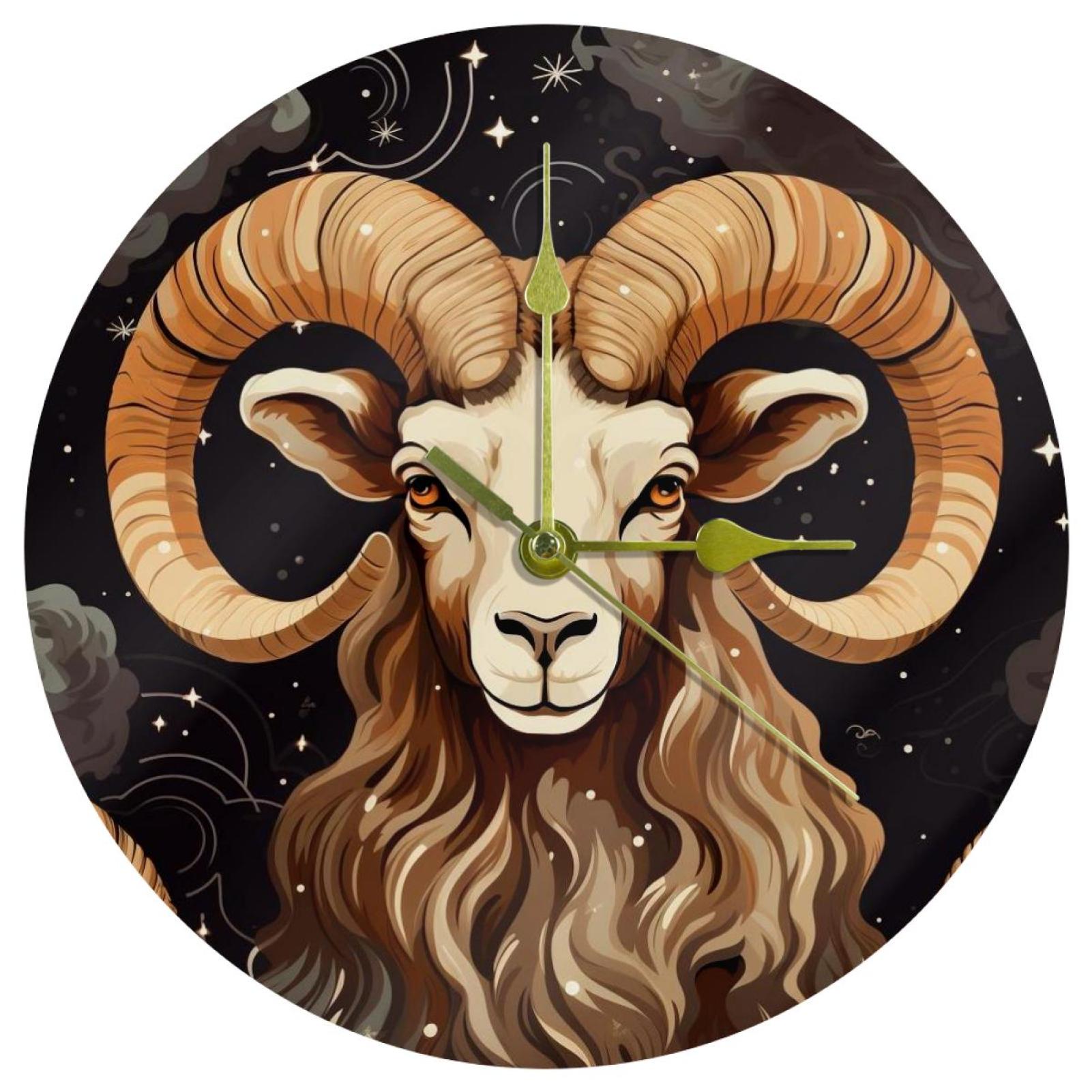 Aries Modern Round Acrylic Wall Clock, 9.8 Inches, Silent Non Ticking ...