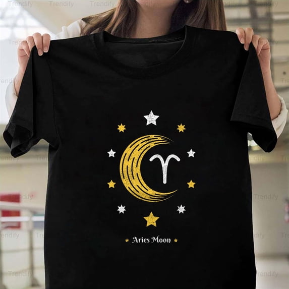 Aries Moon Astrology Zodiac Sign Natal Chart Horoscope Star H10898 T ...