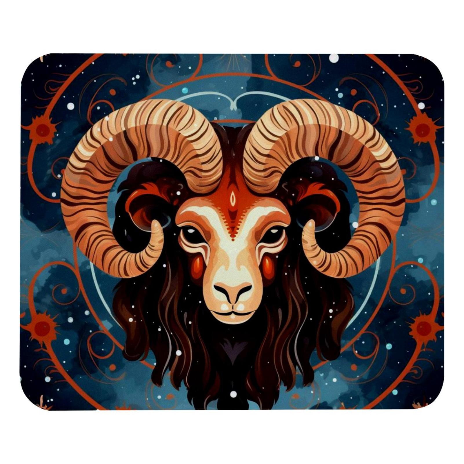 Aries Mouse Pad, Personality Design Rubber Base for Office Decor for ...