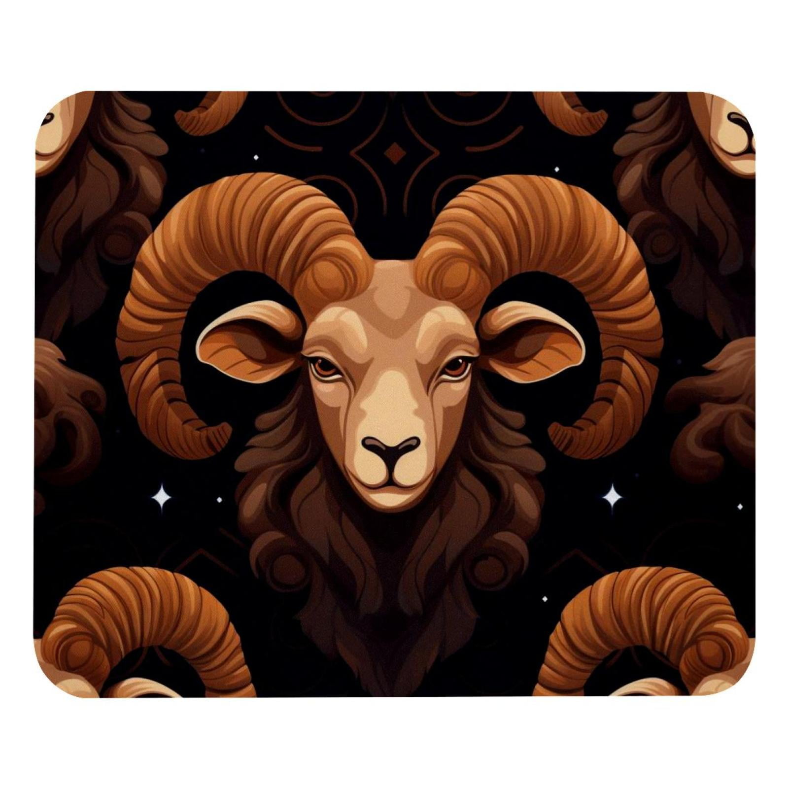 Aries Mouse Pad, Personality Design Rubber Base for Office Decor for ...
