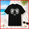 Aries Ram Astrology Horoscope Bold Fire Zodiac Sign Top Unisex T-Shirt ...