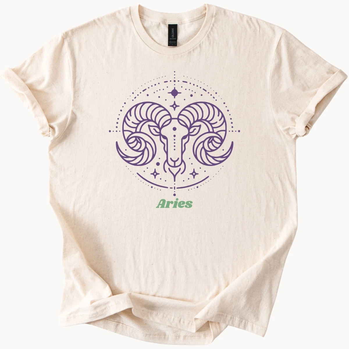 Aries Ram Zodiac Sign Horoscope Graphic Tee, Vintage T-Shirt - All ...