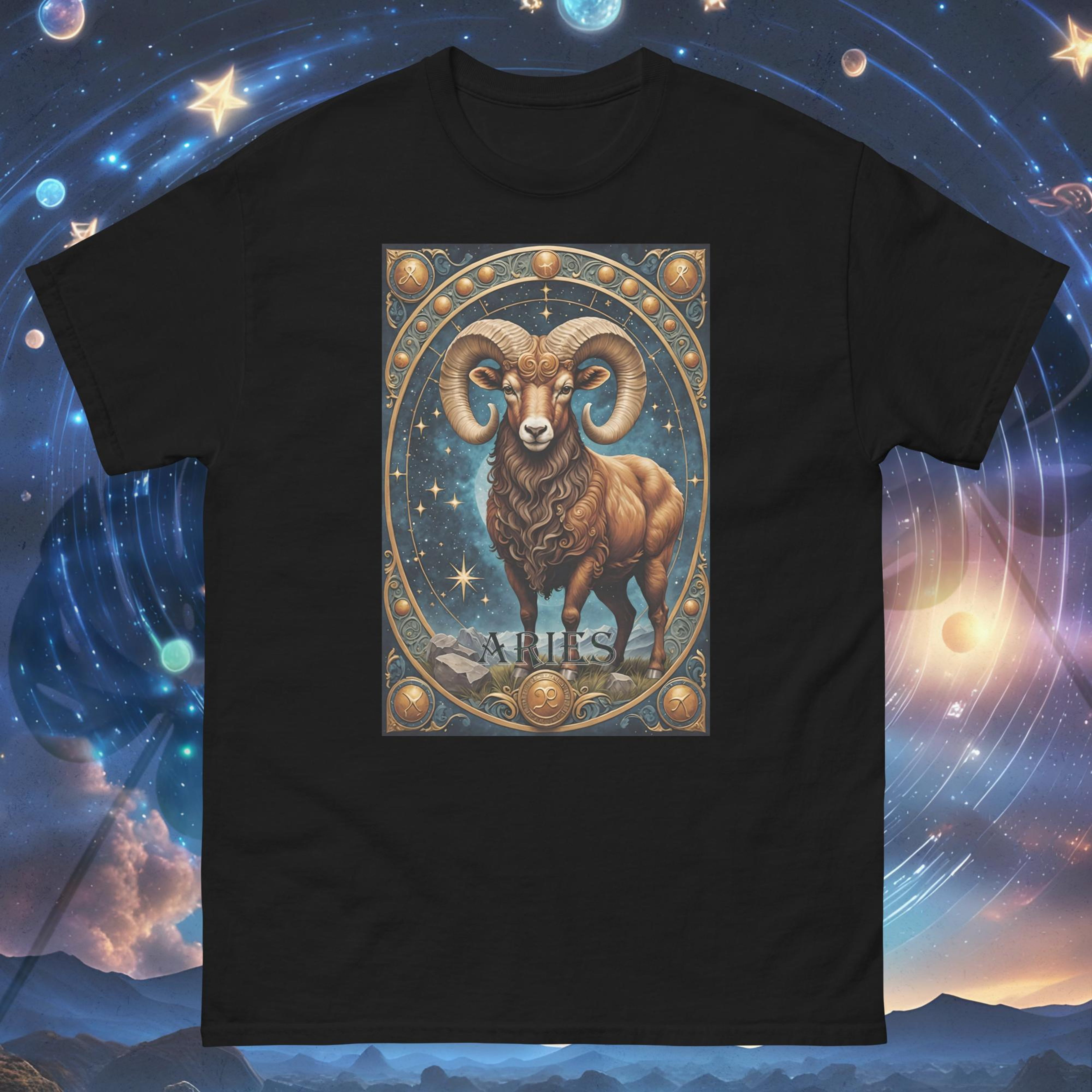 Aries Star Sign T Shirt Print Astrology Zodiac Horoscope Starsign Tarot