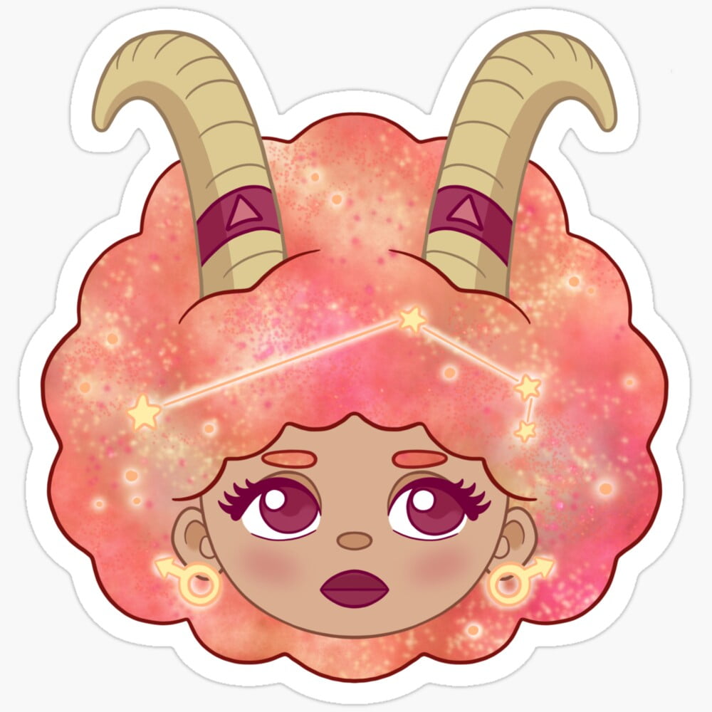 Aries Sticker Phone Decal Water Bottle Stickers Car Decals, Laptop ...