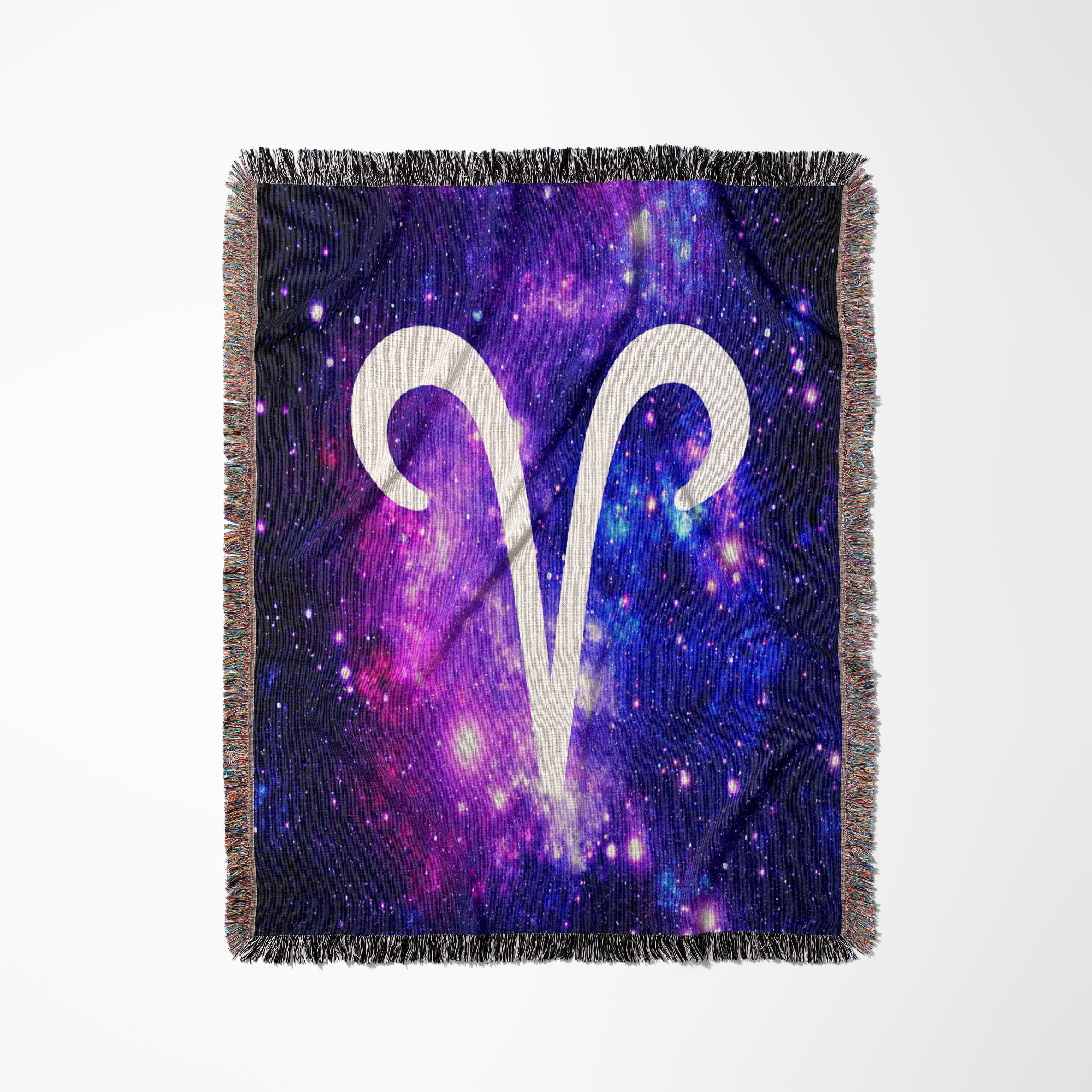 Aries Symbol On Purple Space Background - Arian Horoscope Star Sign ...