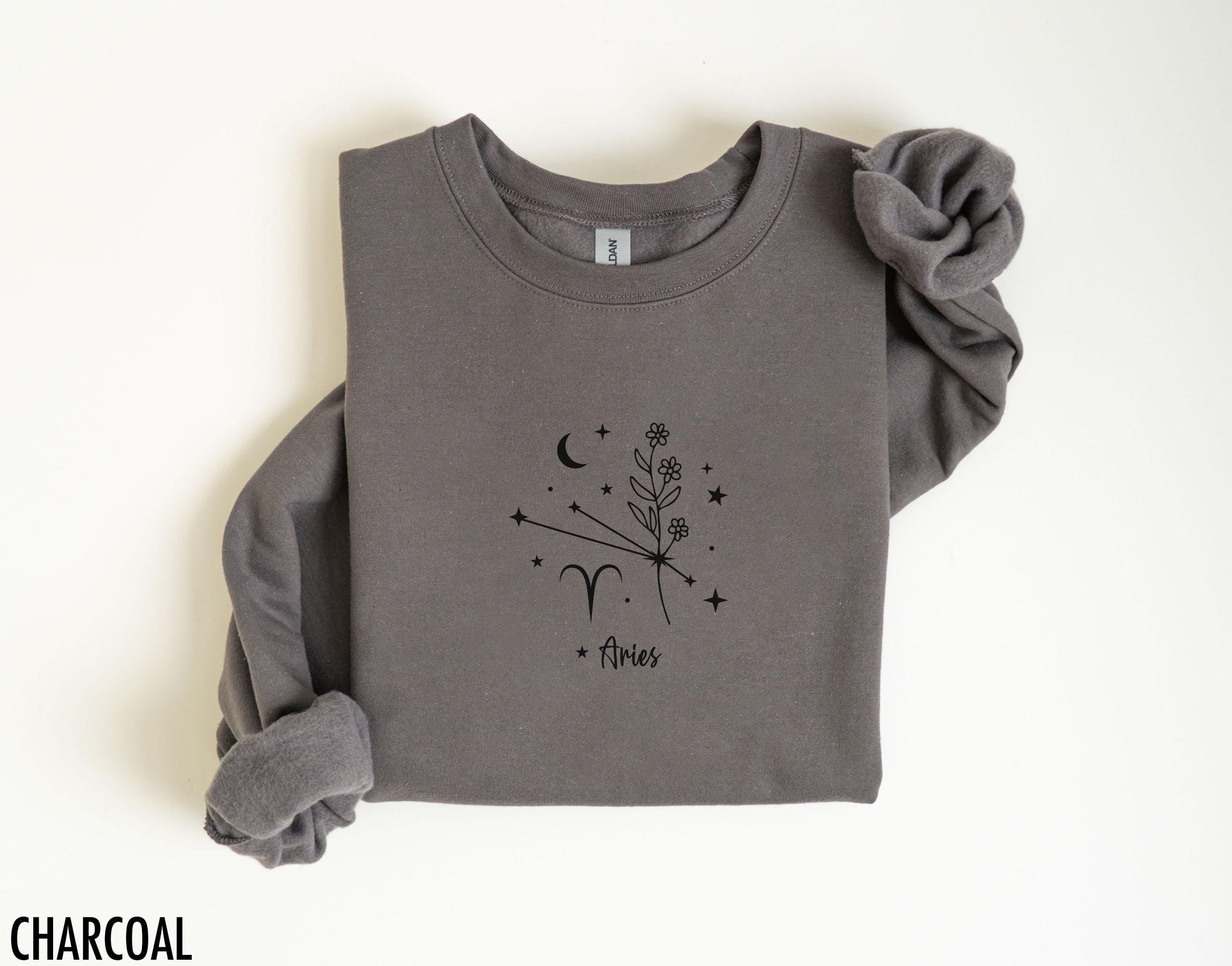 Aries T-Shirt, Zodiac Crewneck, Astrology Shirt, Aries Constellation ...