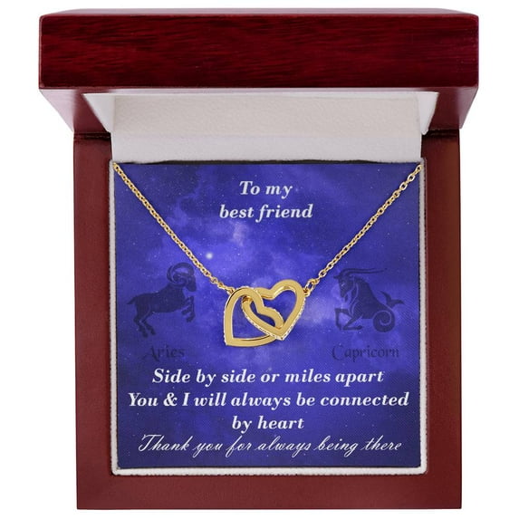 Aries To Capricorn Best Friend, Interlocking Hearts Necklace, Gift Box ...