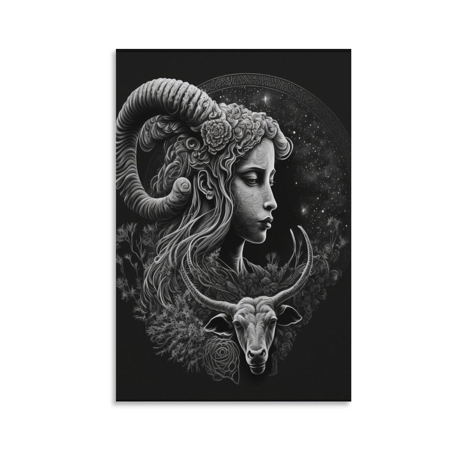 Aries Zodiac Art Poster Wall Art Picture Painting Poster Canvas Print ...