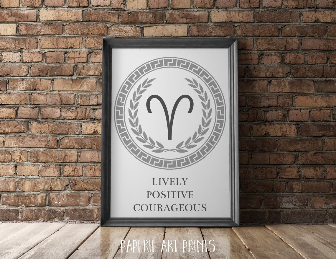 Aries, Zodiac, Art Print, Wall Decor, Wall Art, Home Decor Home Decor ...