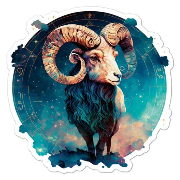 Aries Zodiac Astrology Sticker Indoor Outdoor Phone Decal Water Bottle ...