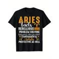 Aries Zodiac Facts Men Women Aries March April Birthday T-Shirt Zodiac ...