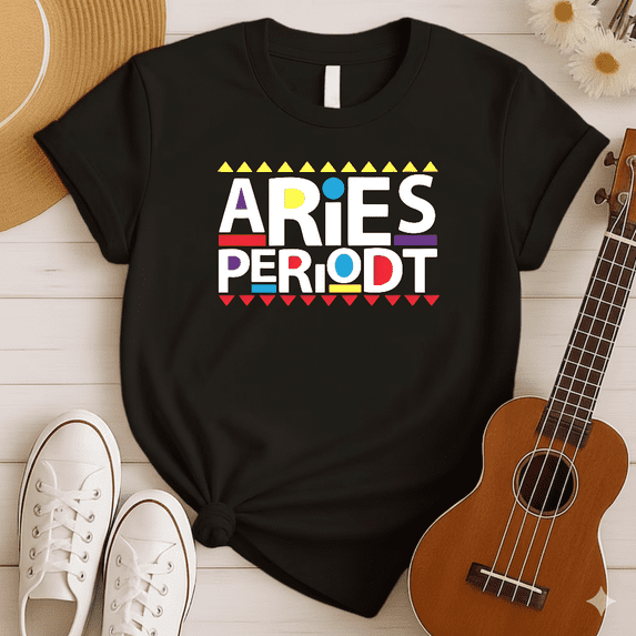 Aries Zodiac Period Bold Funny Astrology Ram Symbol Unisex T-shirt ...