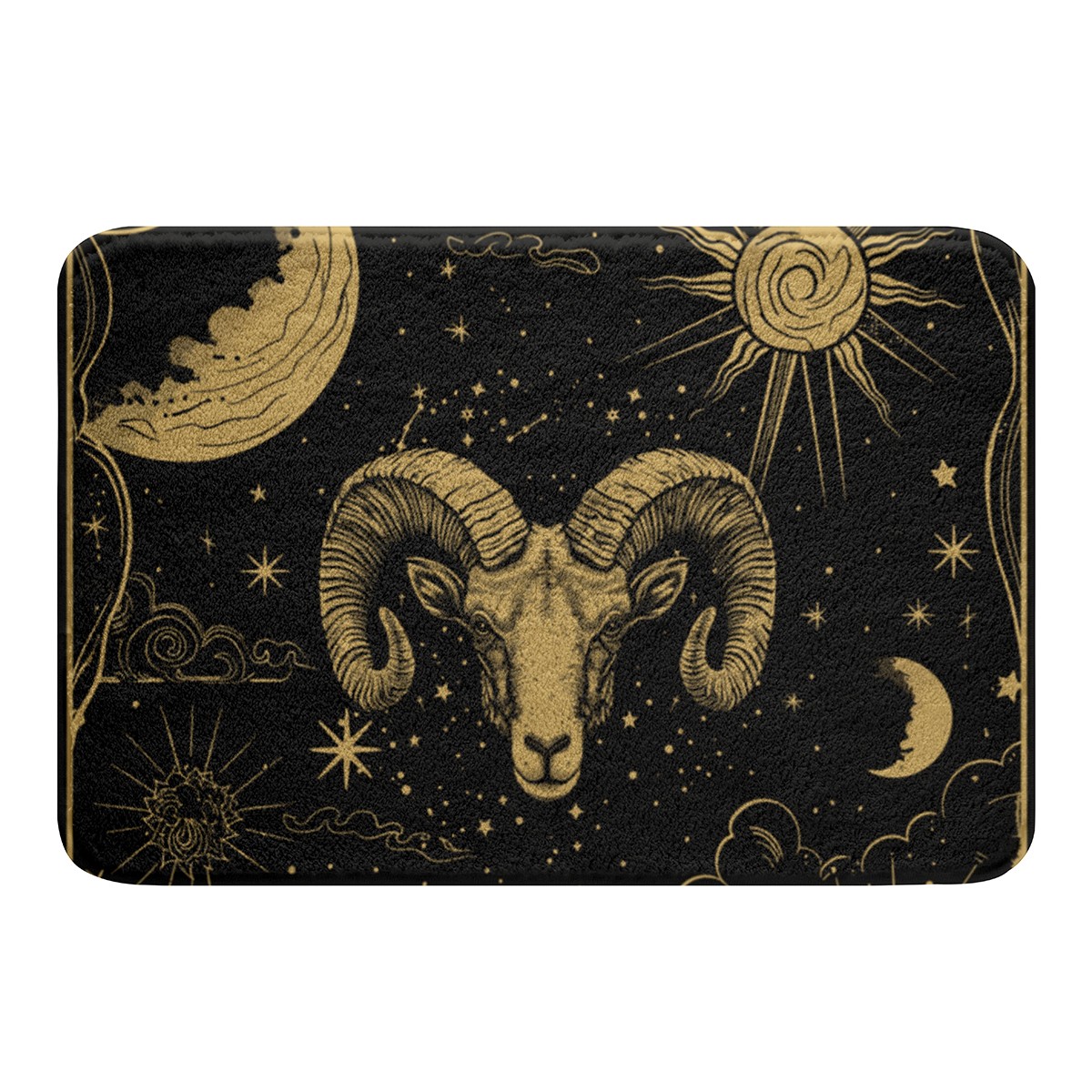 Aries Zodiac Rugs Constellation Theme Doormat,Western Boho Exotic Style ...