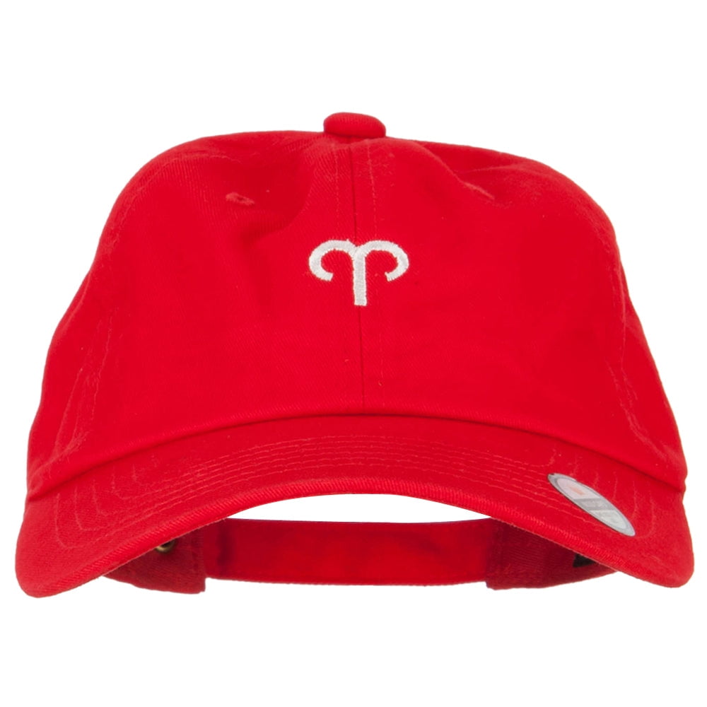 Aries Zodiac Sign Embroidered Unstructured Cap - Red OSFM - Walmart.com