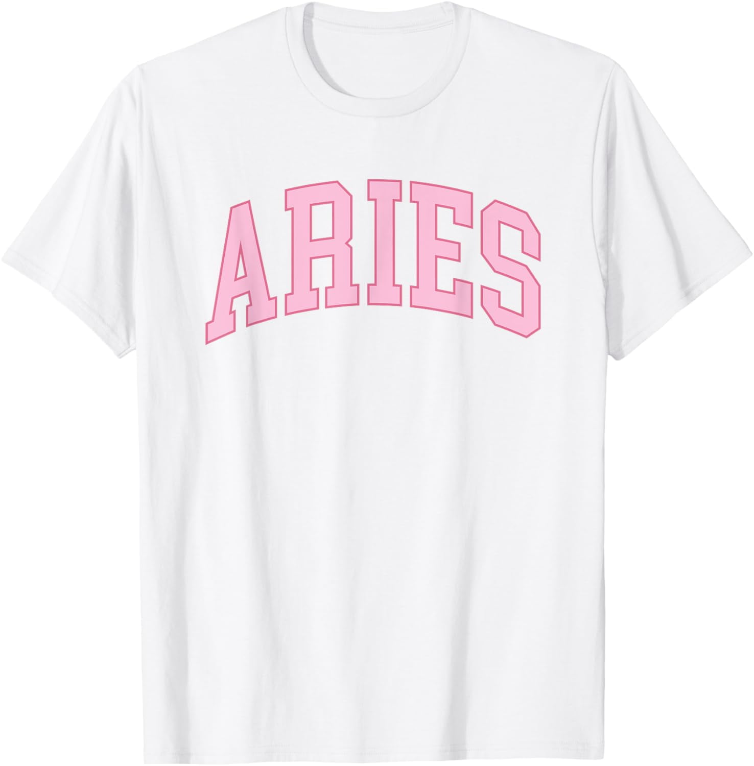 Aries Zodiac Sign Horoscope Pink Retro Preppy Throwback Girl T-Shirt ...