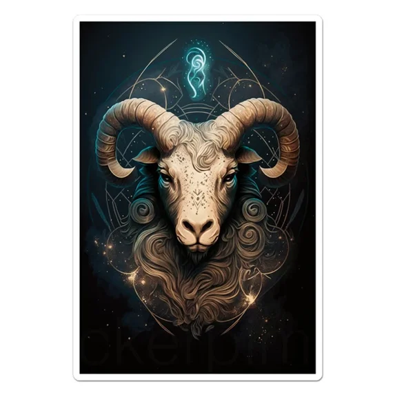 Aries Zodiac Sign Sticker Indoor Outdoor Phone Decal Water Bottle ...