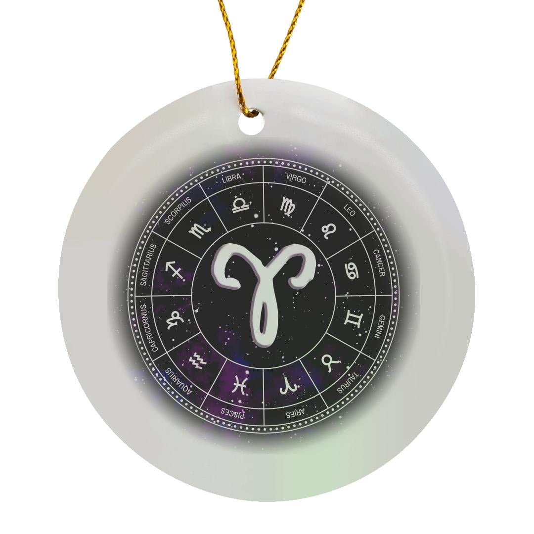 3drose, Aries Zodiac Sign Stylish Astrology Design. White Stars, Purple ...