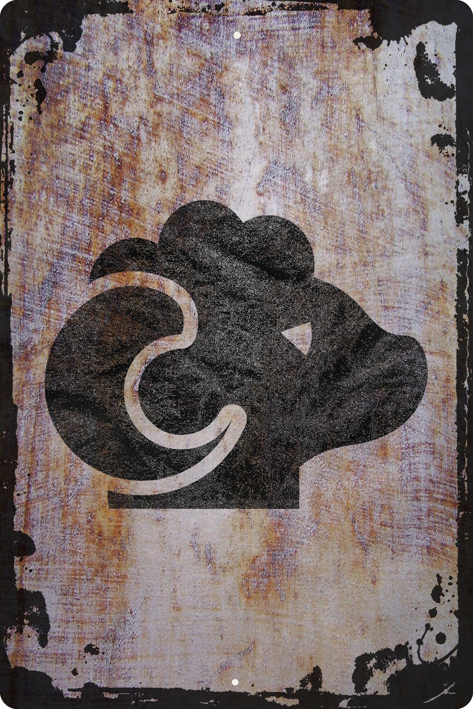 Aries ram symbol March 21-April 19 stars astrology zodiac sign Beige ...