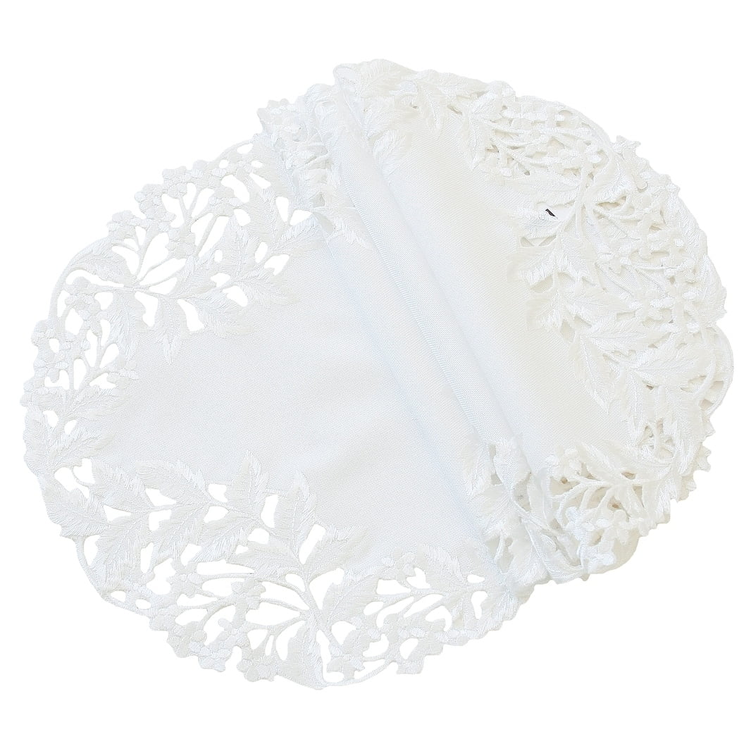 Arietta Embroidered Cutwork Round Doily, 8-Inch, Set of 4 16''round ...