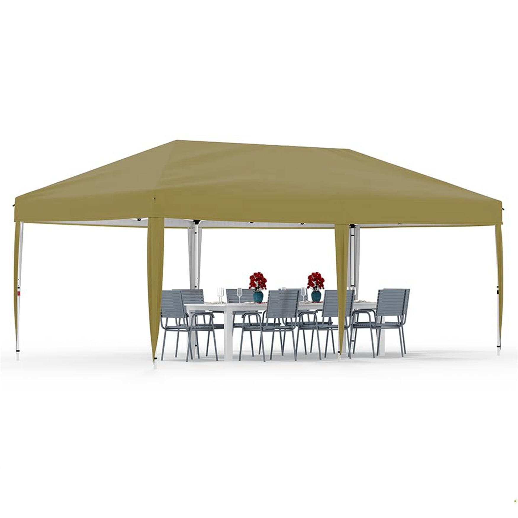 Arigeas 10'x20' Pop Up Canopy Tent with 2 Removable Sidewalls, Easy ...