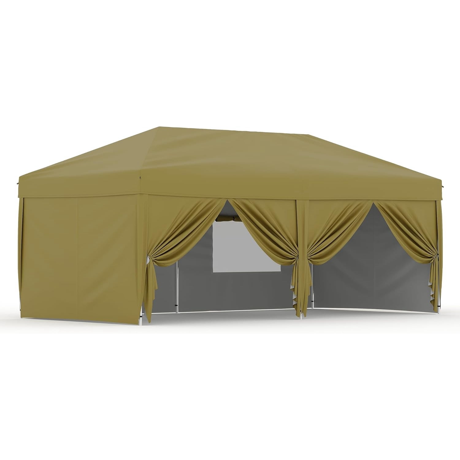 Arigeas 10'x20' Pop Up Canopy Tent with 6 Removable Sidewalls, Easy ...