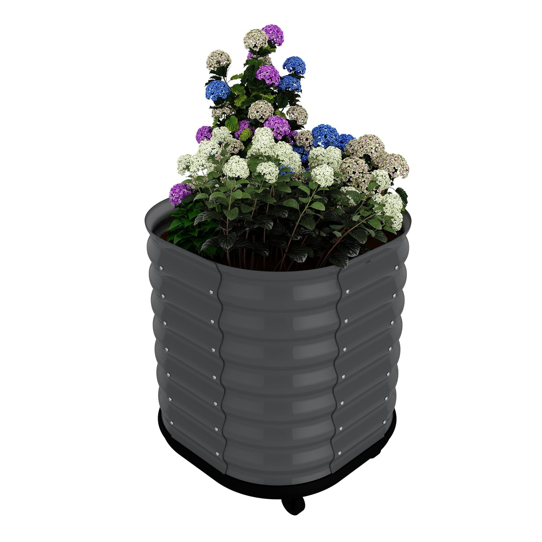 Arigeas 23.6"x23.6"x27.5" Self-Watering Rolling Raised Garden Bed ...