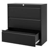 STANI Lockable 4 Drawer Black File Cabinet, Metal Office Storage ...