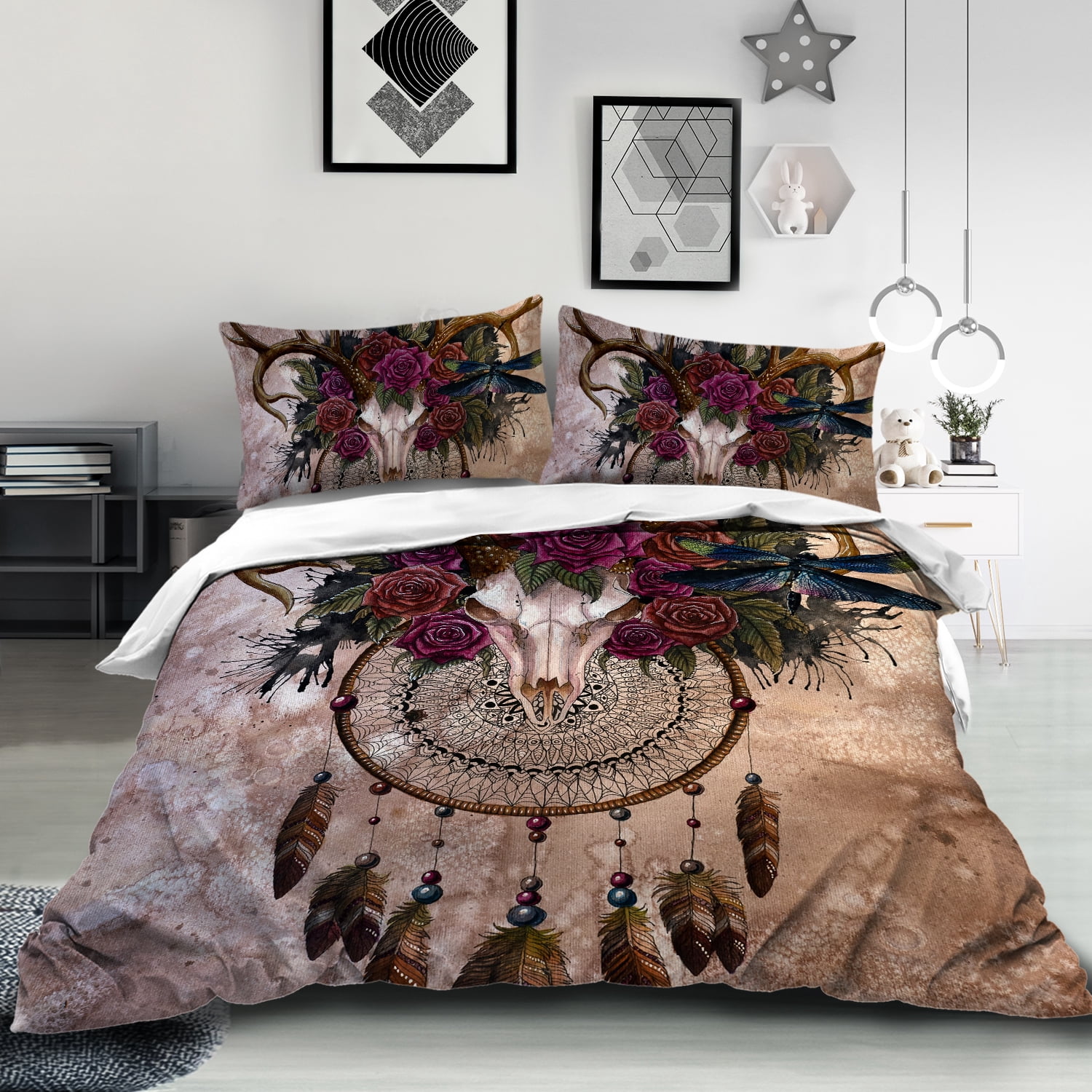 Sleepwish Rose Antelope Horn Ultra Soft Duvet Cover Set for Comforter ...