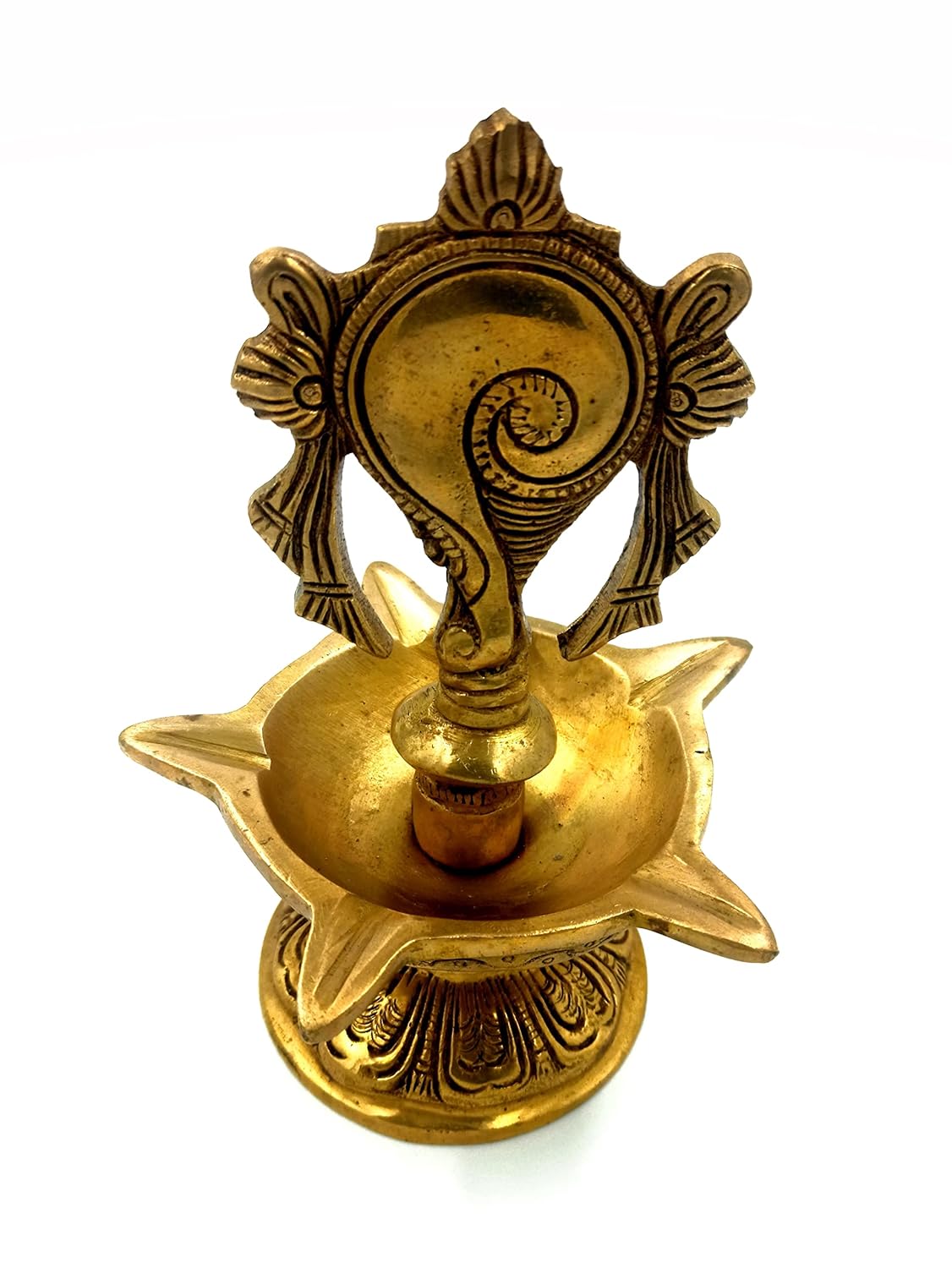 Arihant Craft Brass Shankha Villaku Shankh Traditional Oil Lamp for ...