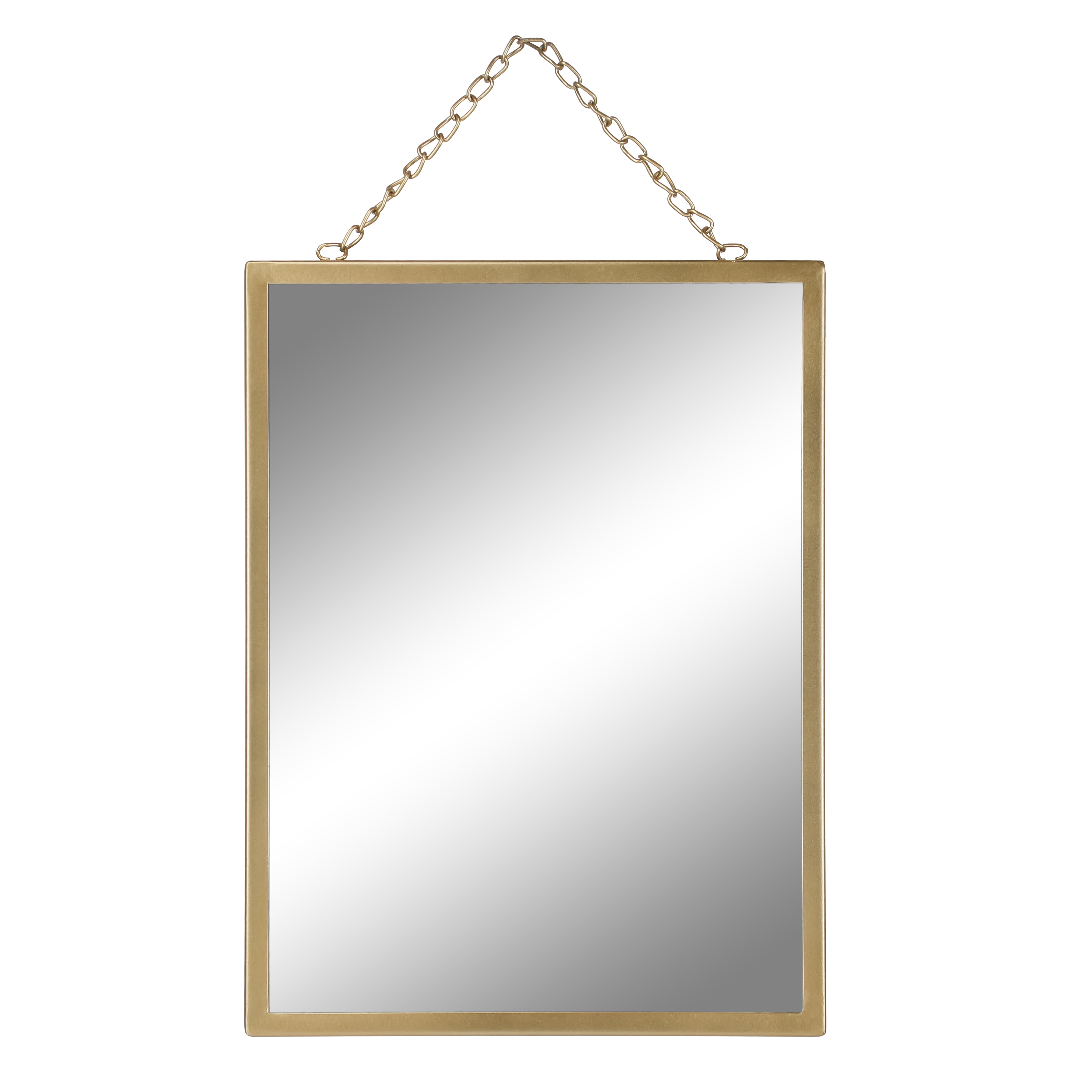 Arikago Gold Hanging Mirror with Chain, 12 x 16 Inch Rustic Wall Decor ...