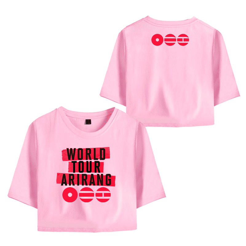 Arirang World Tour Merch T-Shirt For Women&Girls Midriff Short Sleeve ...