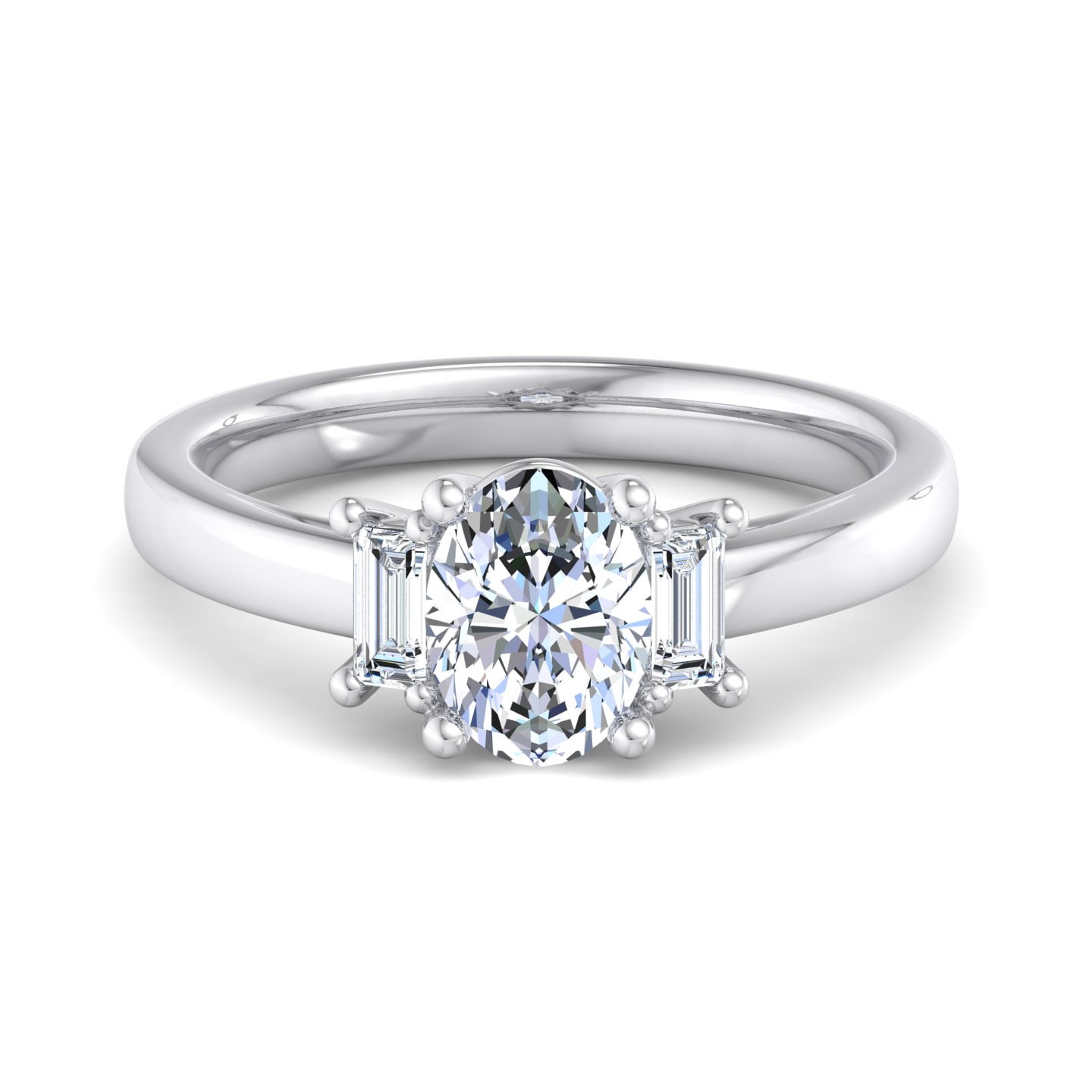 Arise Jewel 1.3Ct Oval Cut Diamond Engagement Ring - 3 Stone Design ...