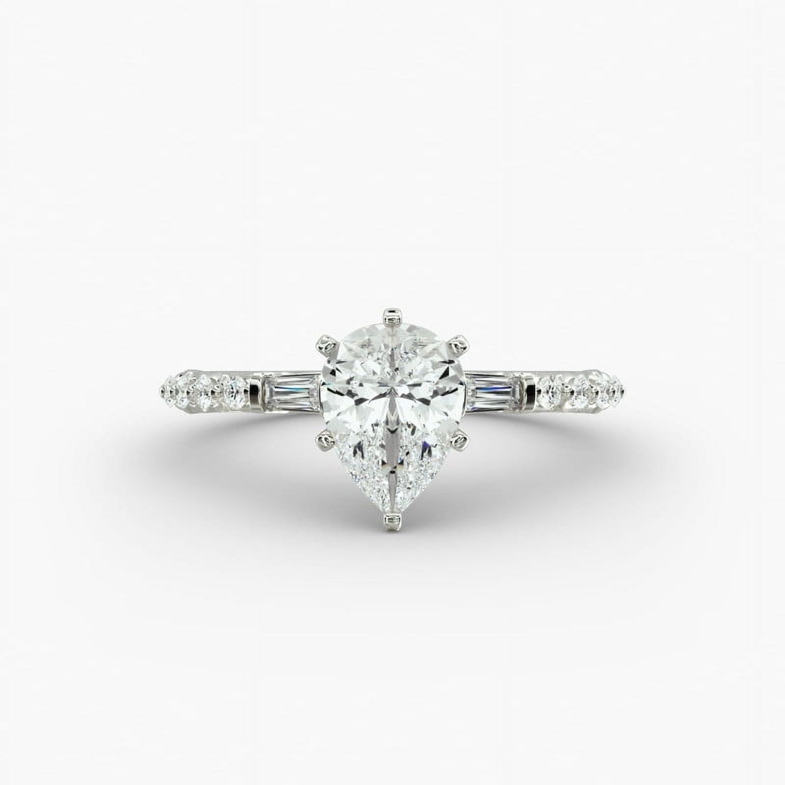 Arise Jewel 14K Gold Plated Anniversary Ring for Gift - 1.6 Ct Pear Cut ...