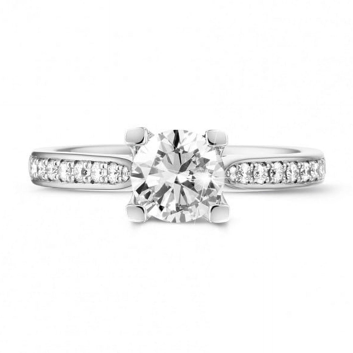 Arise Jewel 14K White Gold Over 1.4 Ct Round Cut Diamond Ring ...