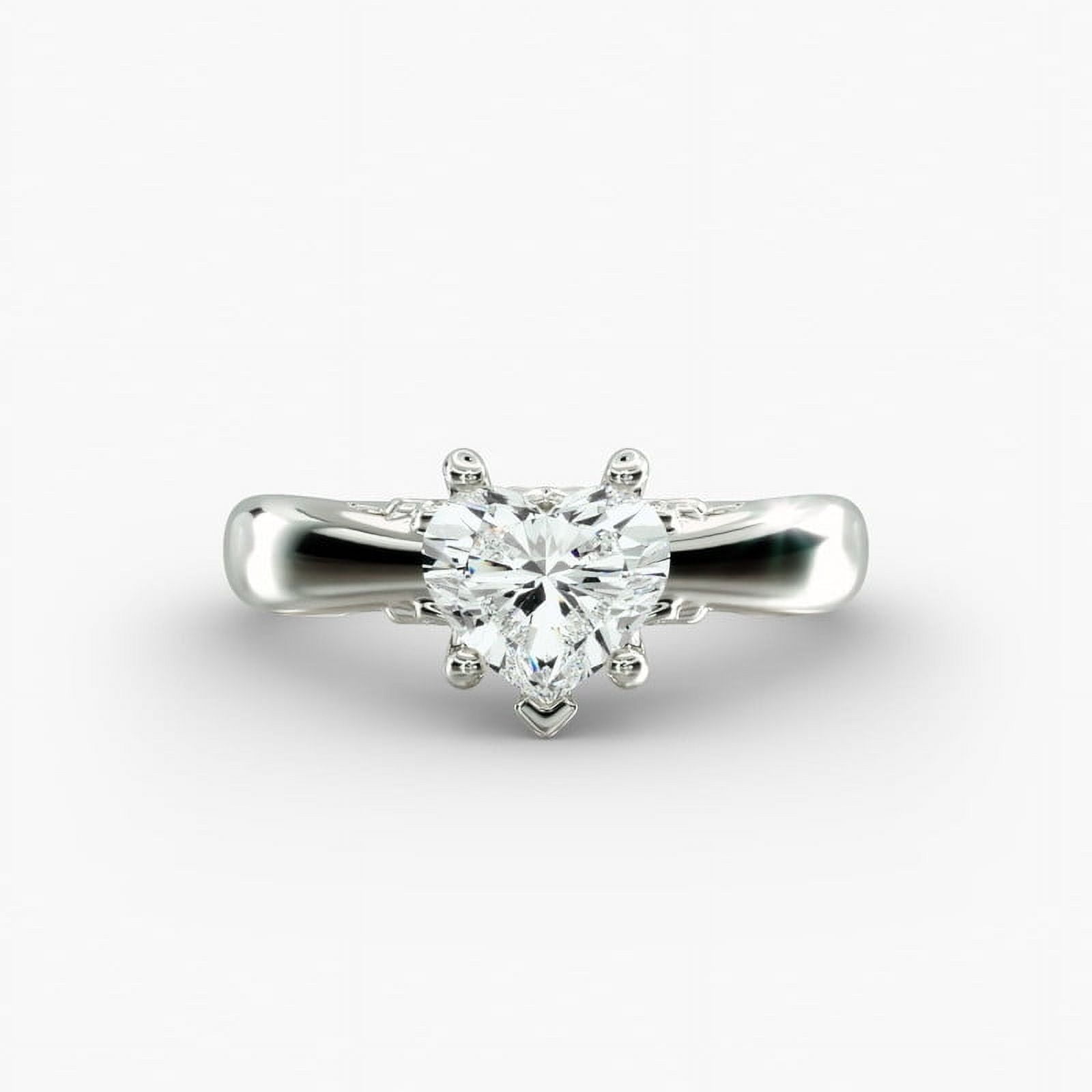 Arise Jewel 14K White Gold Plated Engagement Ring - 1.6 Ct Heart Cut ...