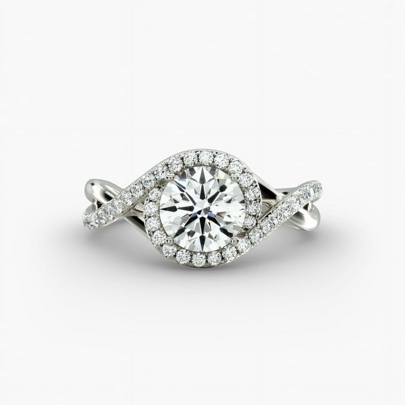 Arise Jewel 14K White Gold Plated Moissanite Wedding Anniversary Ring ...