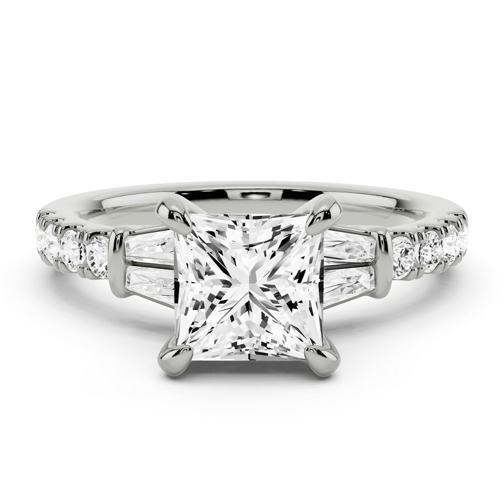 Arise Jewel 2 Ct Princess Cut Lab-Created Simulated Diamond Engagement ...