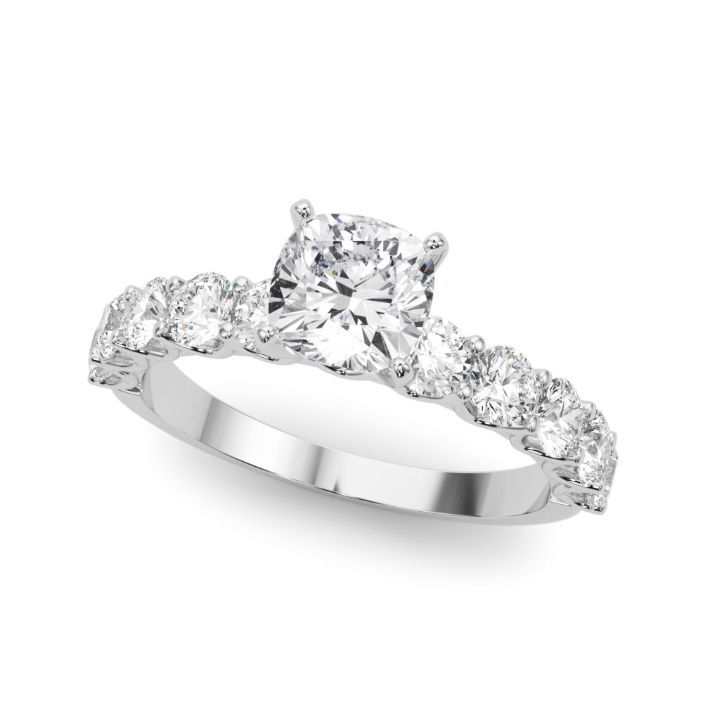 Arise Jewel Engagement Wedding Ring - 1.9 Ct Cushion Cut Lab Created ...