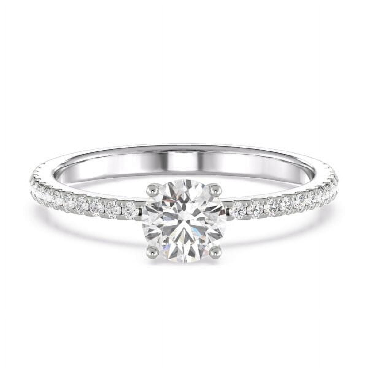 Arise Jewel Simple Wedding Ring for Women - 14K White Gold Over Diamond ...