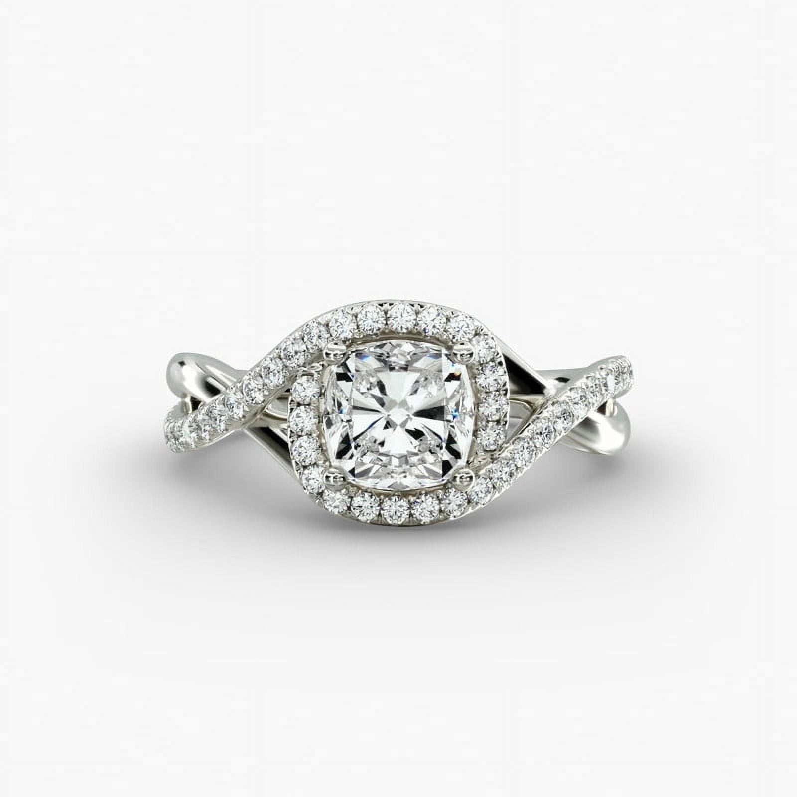 Arise Jewel Stamped 14K White Gold Plated Moissanite Wedding ...