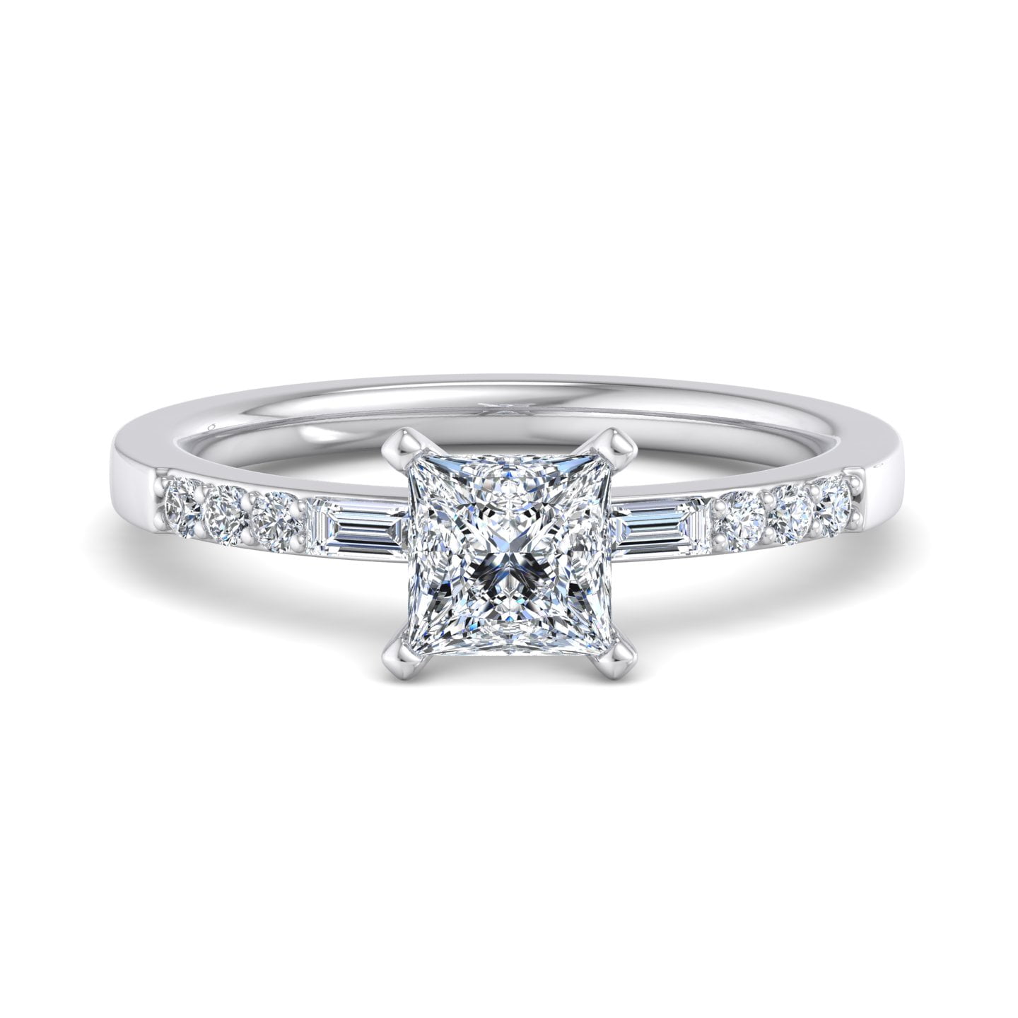 Arise Jewelry 1.79 Ct Princess Cut Solitaire Engagement Ring - 14K ...