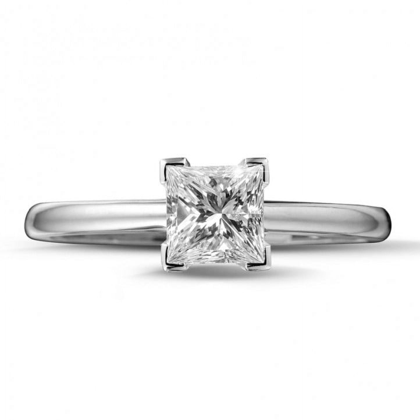 Arise Jewelry 1.9 Ct Princess Cut Moissanite Ring - 14K White Gold ...