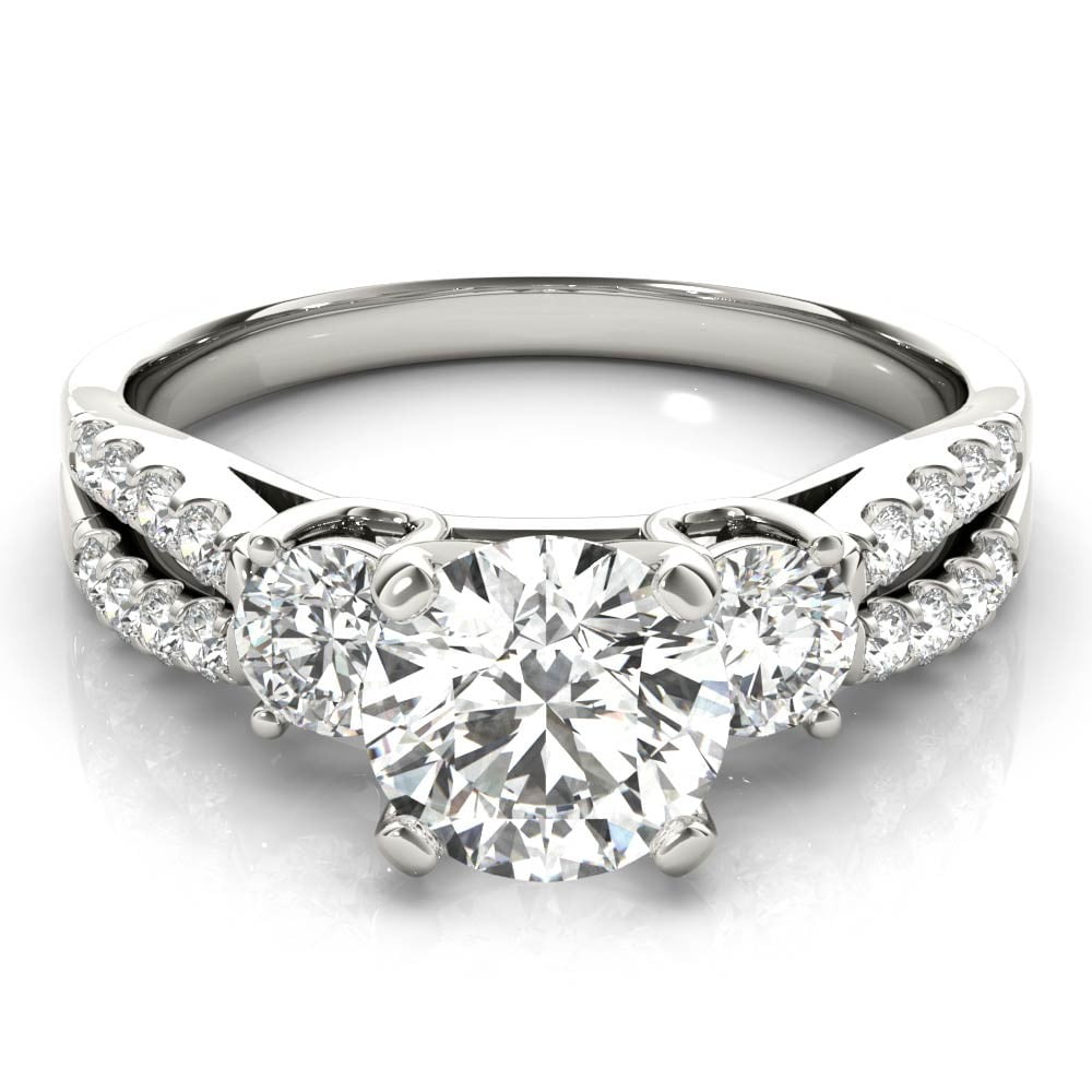 Arise Jewelry 2.02 Ct Round Cut Moissanite Engagement Ring - Beautiful ...
