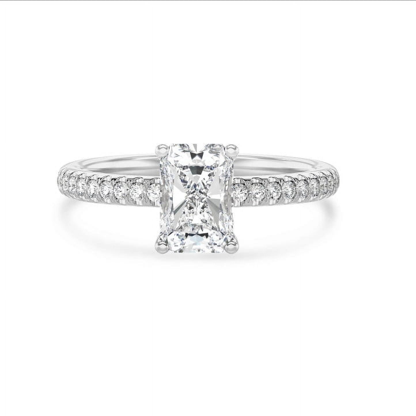 Arise Jewelry 2.13 Ct Engagement Rings - Radiant Cut Moissanite Ring in ...