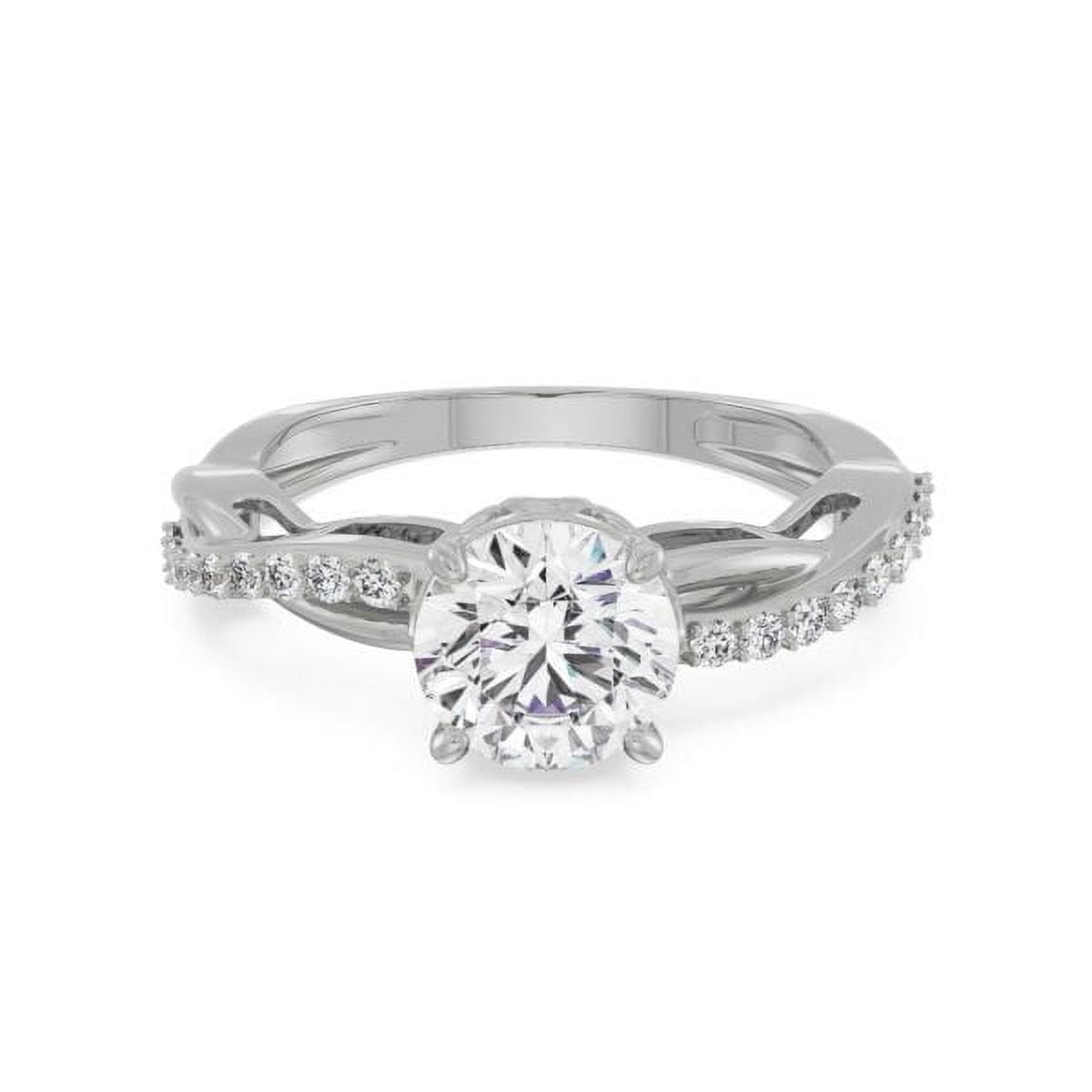 Arise Jewelry 2.13 Ct Round Cut Moissanite Ring - 14K White Gold Plated ...