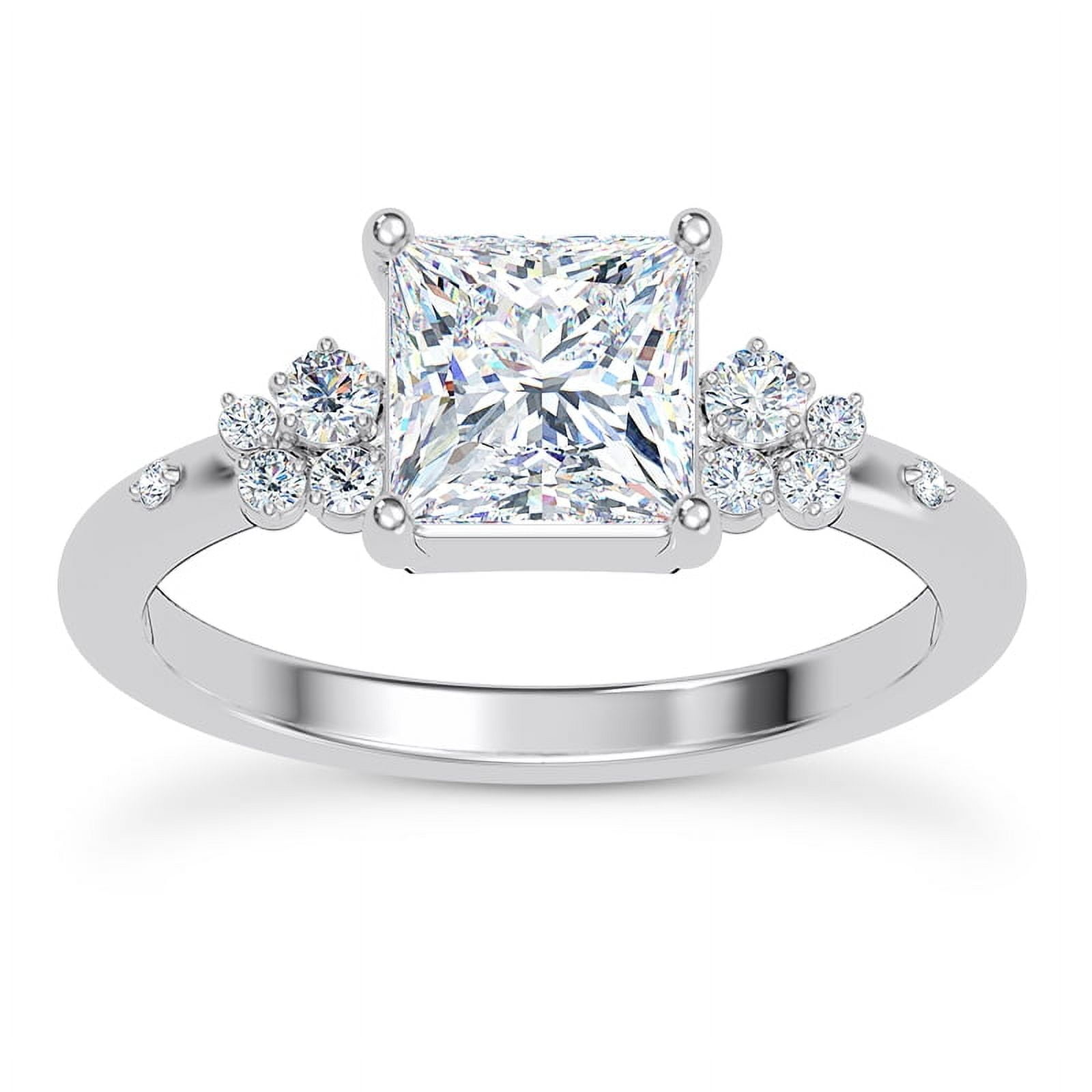 Arise Jewelry 2.35 Ct Moissanite Engagement Ring - Stunning Princess ...