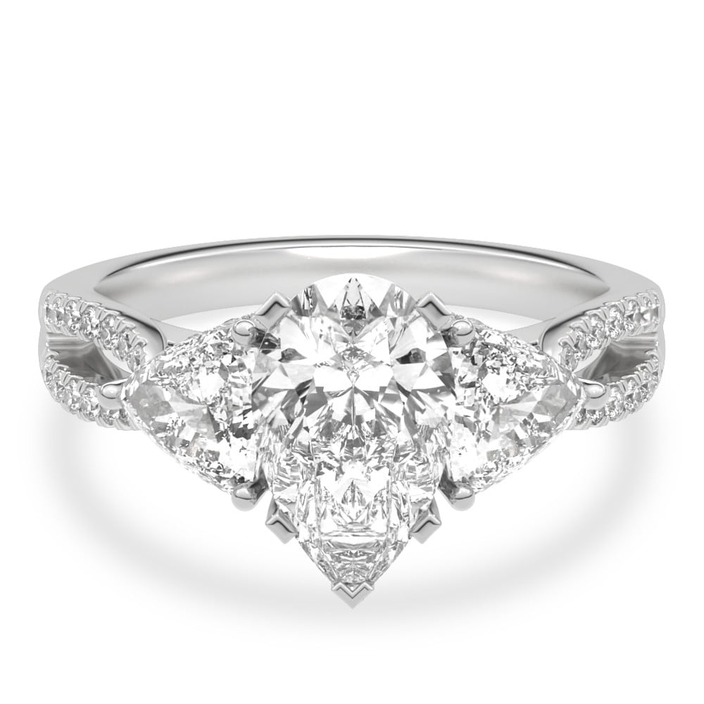 Arise Jewelry 2.35 Ct Pear Cut Moissanite Engagement Ring - Gorgeous ...