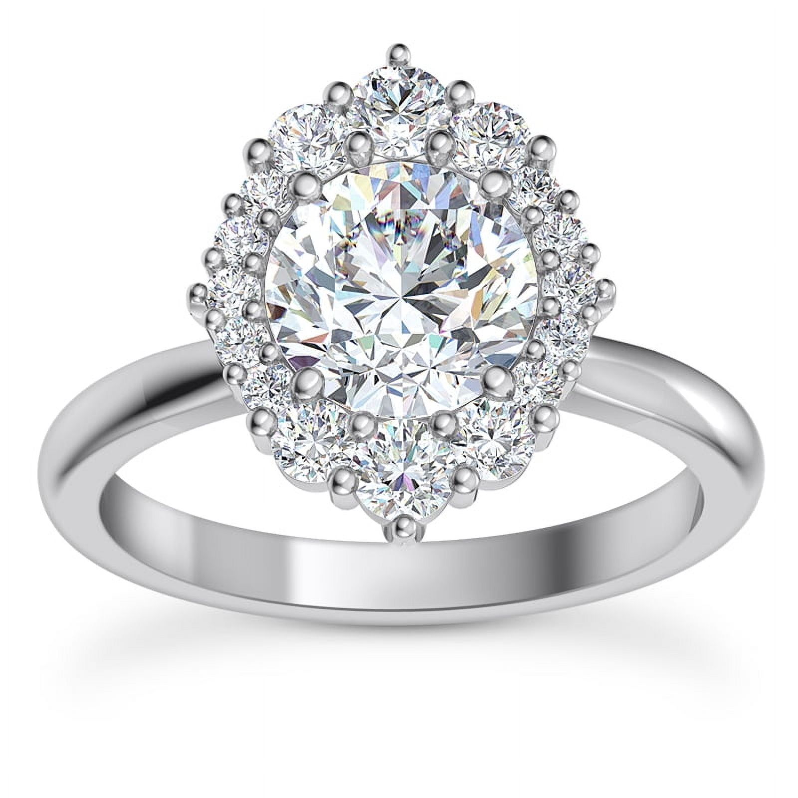Arise Jewelry 2.35 Ct Round Cut Moissanite Engagement Ring - Stylish ...