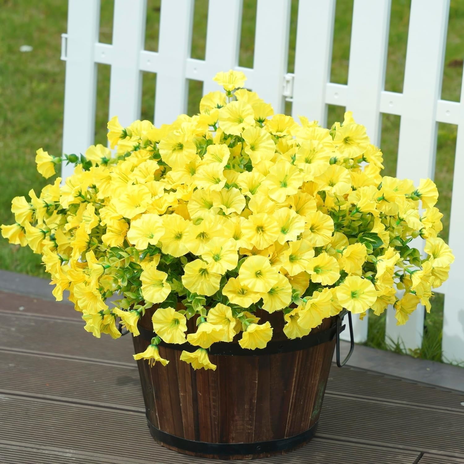 Arisefrom Artificial Flowers Plants Flowers for Outdoor, Faux UV ...
