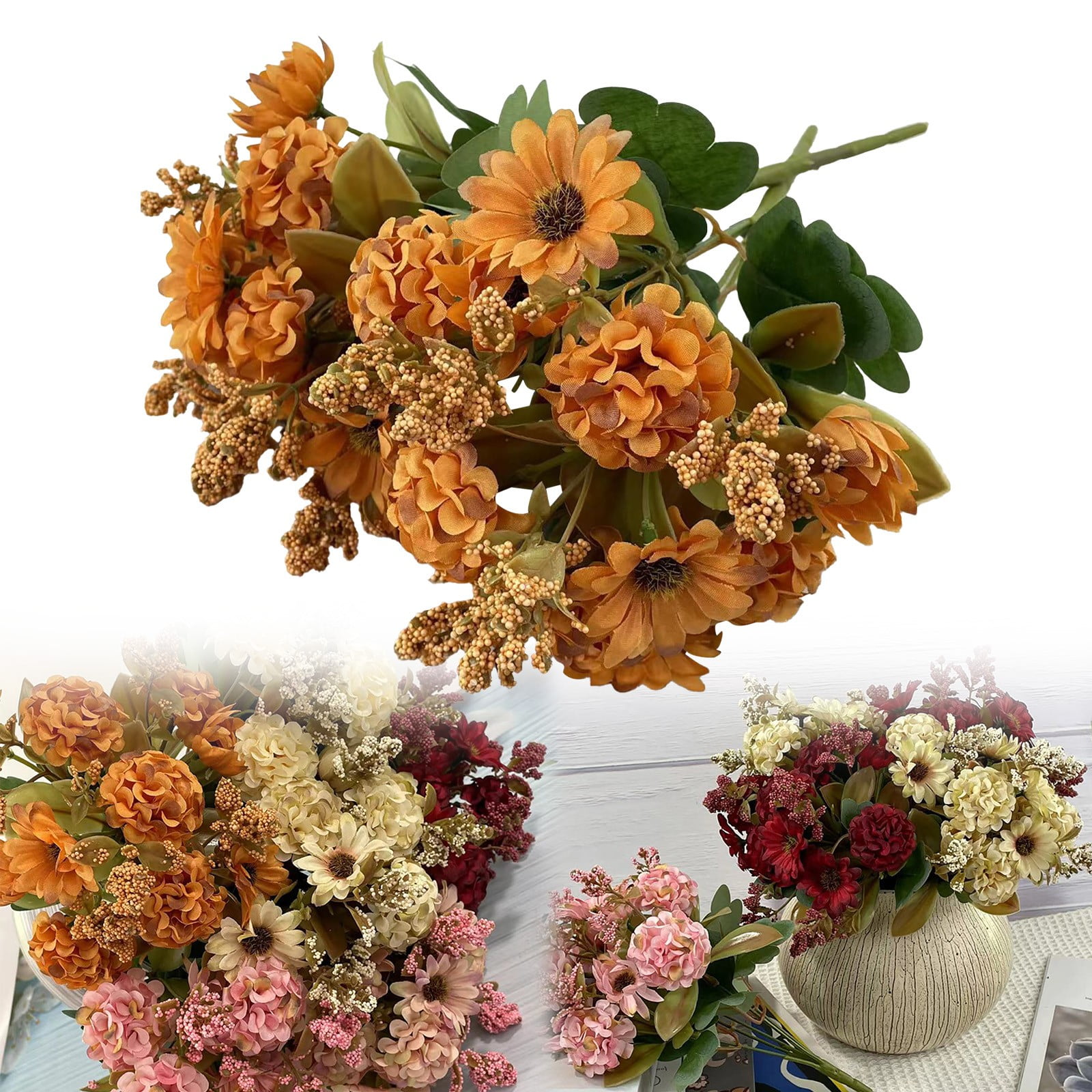 Arisefrom Artificial Outdoor Flowers Wedding Bouquets Chrysanthemums ...